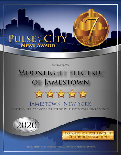 Moonlight Electric of Jamestown in Jamestown, NY wins 2020 Pulse Award